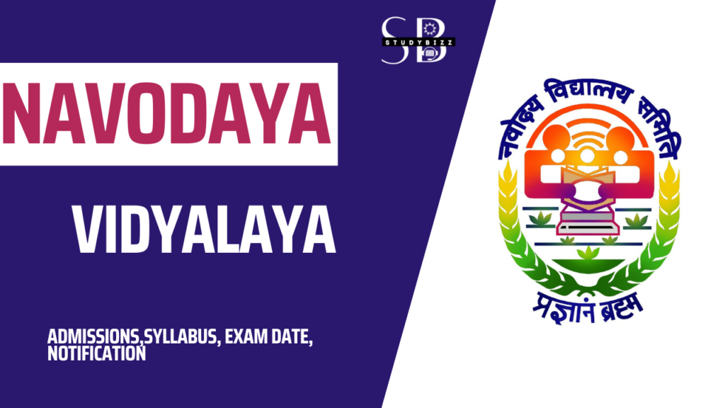 Navodaya Class 6 Admission 2024-25 Notification and Application Form ...