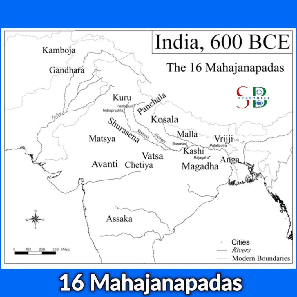 List of 16 Mahajanapadas with Capitals - Education Updates