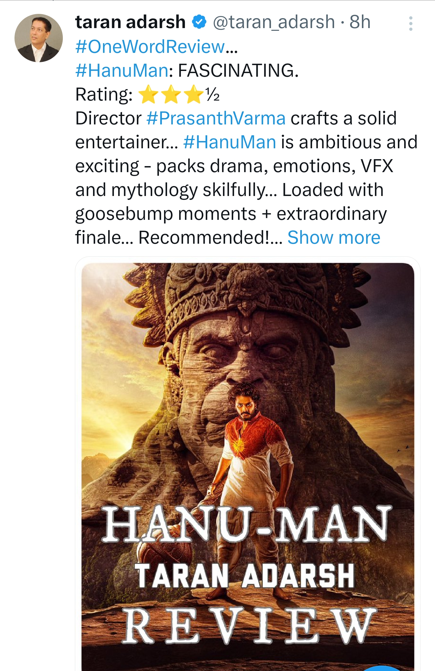 Hanuman Movie First Review - Film Updates