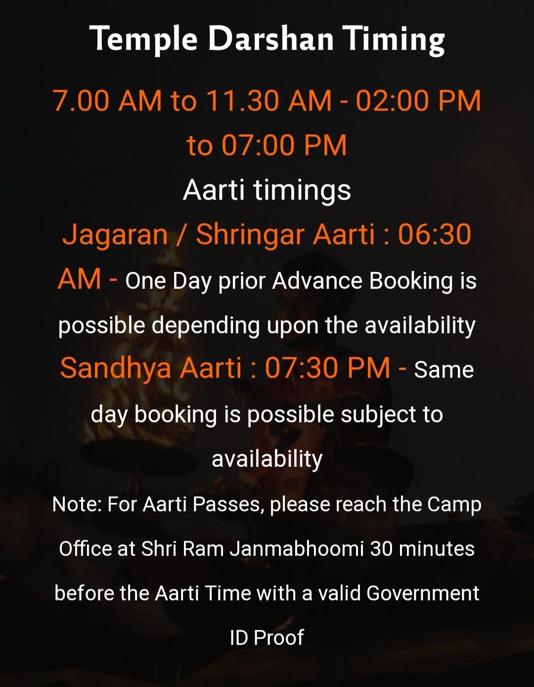 Ayodhya Ram Mandir Darshan Timings and Aarti Timings - GK Facts
