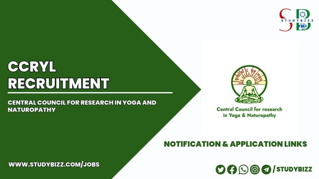 CCRYN Recruitment 2024 for 32 Research Officer, Medical Officer and ...