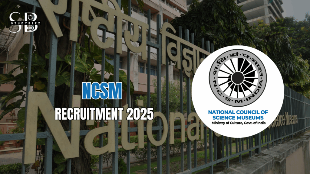 NCSM Recruitment 2025 Notification out for Technician, Technical ...