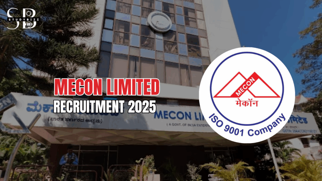 MECON Limited Recruitment 2025 Notification out for Engineer Posts - JOBS