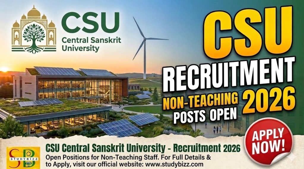 CSU Recruitment 2026 Notification out for 144 Non-Teaching Posts - JOBS