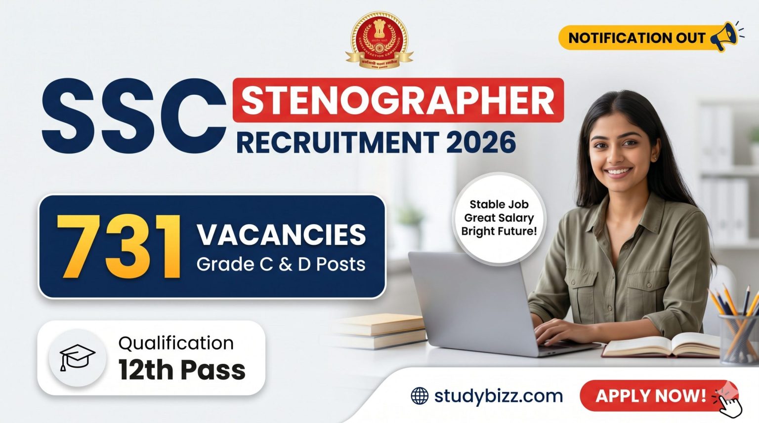 SSC Stenographer Recruitment 2026 Notification Out – Apply Online for ...