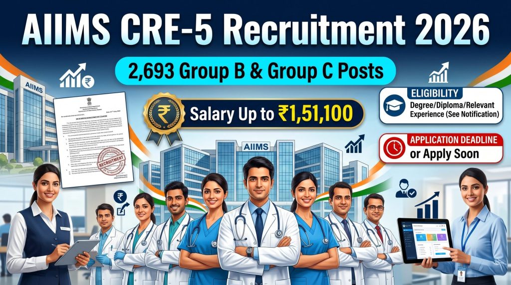 AIIMS CRE-5 Recruitment 2026 Notification Released for 2,693 Group B ...