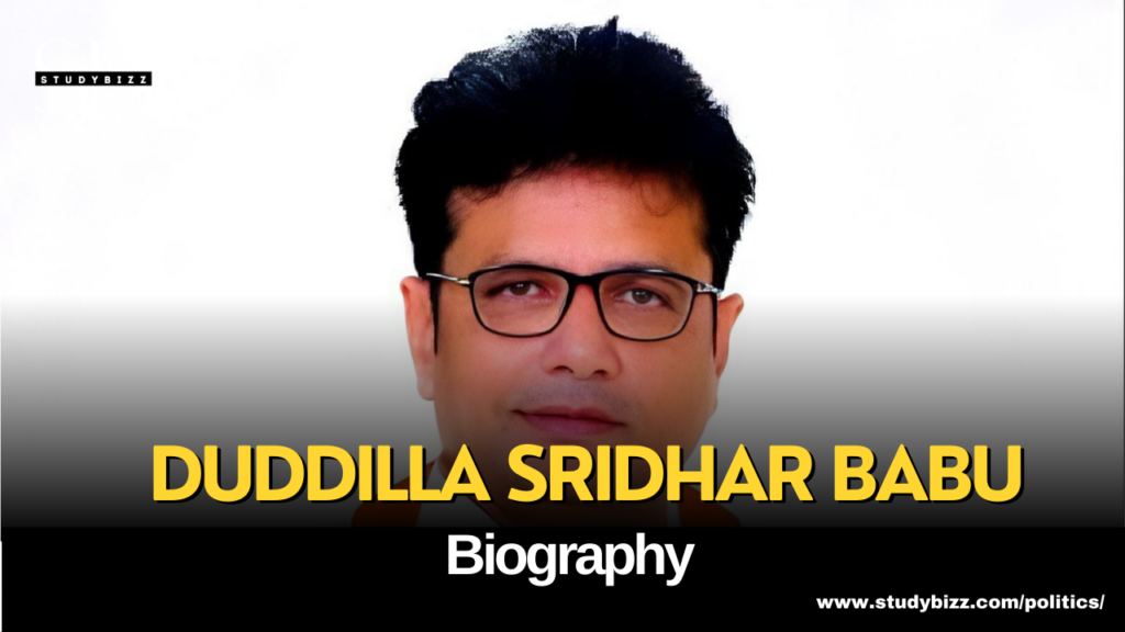 Duddilla Sridhar Babu Biography, Age, Spouse, Family, Native, Political ...