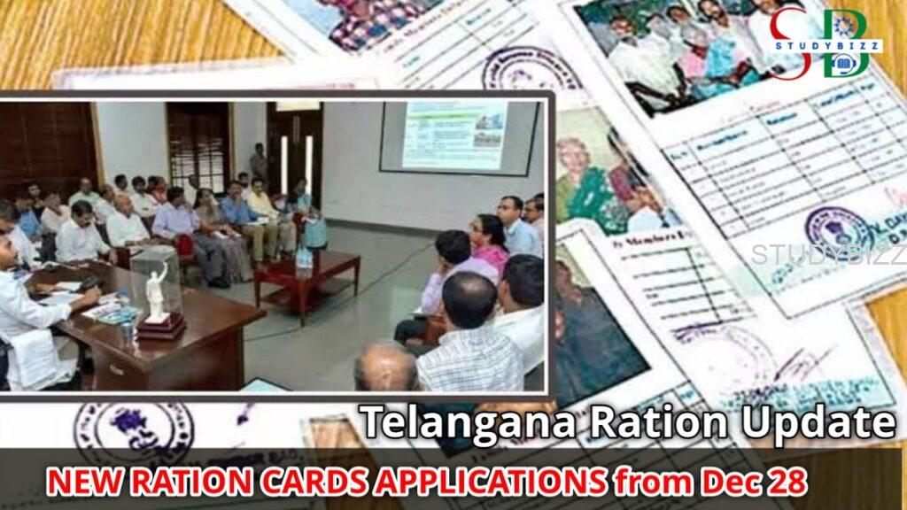 New Ration applications in Telangana from Dec 28, Apply online - STUDYBIZZ