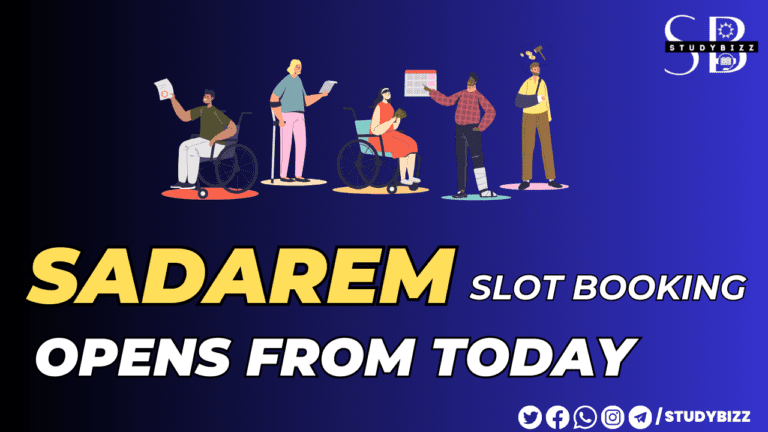 SADAREM Slot: Sadarem slot bookings open from Today for the disabled in ...