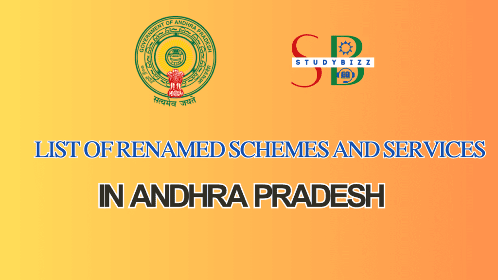 List Of Renamed Schemes and Services in Andhra Pradesh - STUDYBIZZ