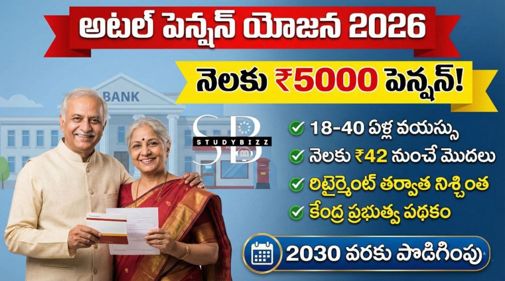 Atal Pension Yojana (APY) Telugu 2026: నెలకు ₹5000 పెన్షన్ | అర్హత ...